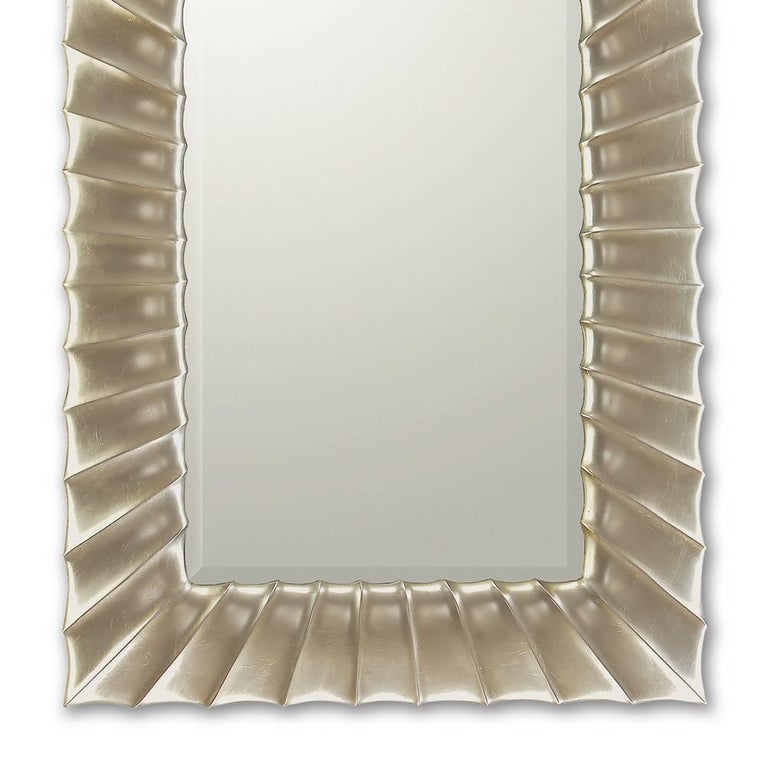 Scales Mirror with Mahogany Frame in Silver Finish at 1stDibs