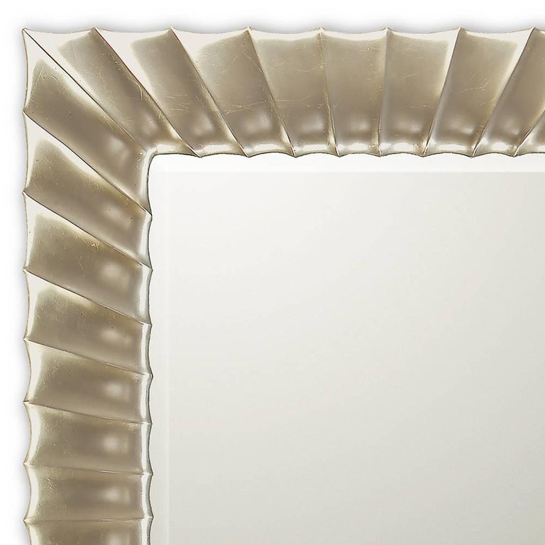 Scales Mirror with Mahogany Frame in Silver Finish at 1stDibs