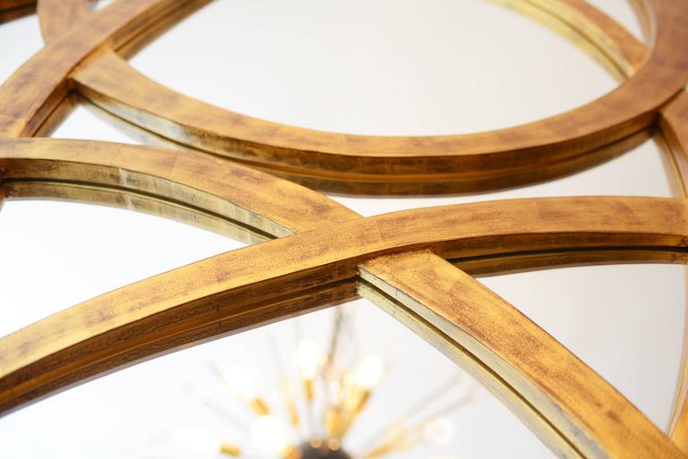 Signs Mirror in Antique Gold Finish For Sale at 1stDibs