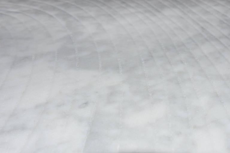 Coffee Table with White Marble Top as the Inside of a Tree Trunk at 1stDibs