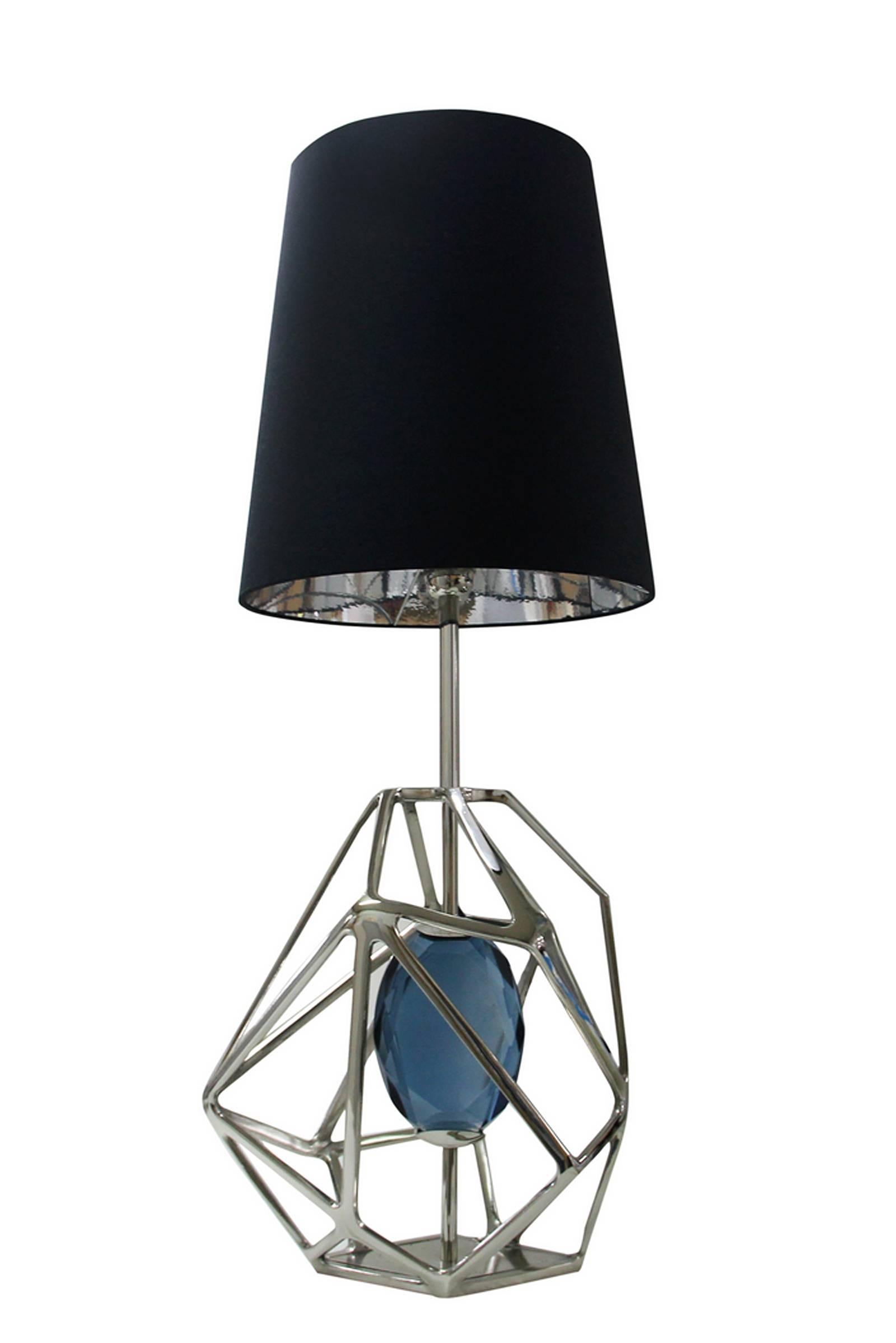 Table Lamp Jewelry in Polished Brass or Stainless Steel with Jewelry ...