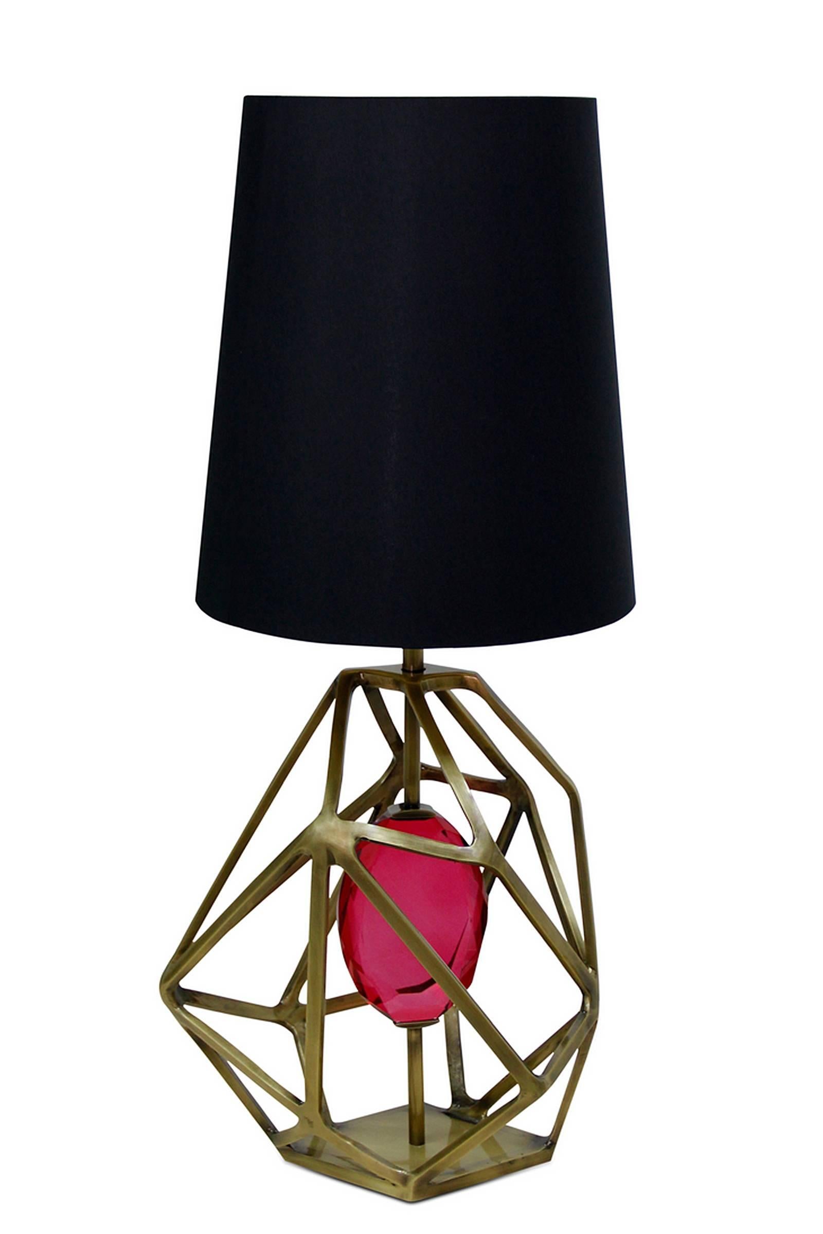 Table Lamp Jewelry in Polished Brass or Stainless Steel with Jewelry ...