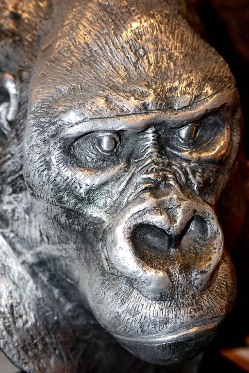 Sculpture Gorilla Head in Metal Worked from France, 2016 at 1stDibs ...