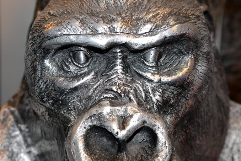 Sculpture Gorilla Head in Metal Worked from France, 2016 at 1stDibs ...