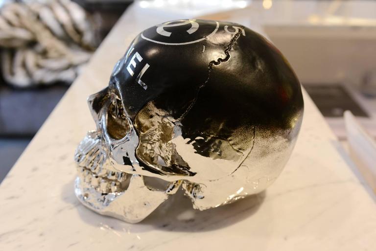 Skull Chanel in Polished Chrome under Plexiglass Led Box Limited ...