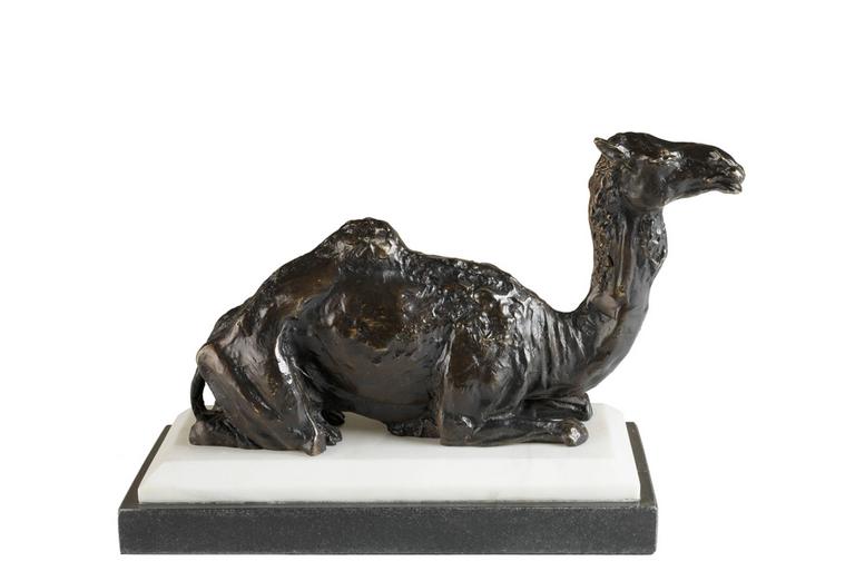 Camel Sculpture Set of Two in Bronze Finish on Marble Base For Sale at ...