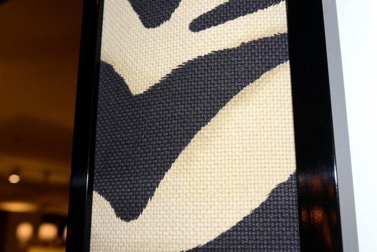 Zebra Black and White Frame Mirror at 1stDibs | zebra mirror, zebra ...