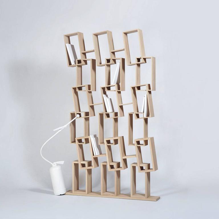 Tilted Shelve in Solid French Oak at 1stDibs