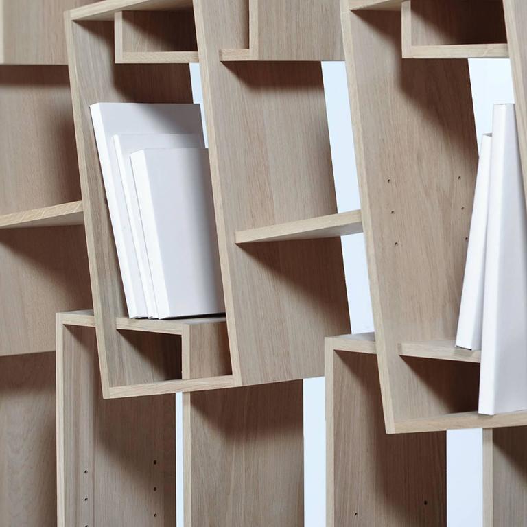 Tilted Shelve in Solid French Oak at 1stDibs