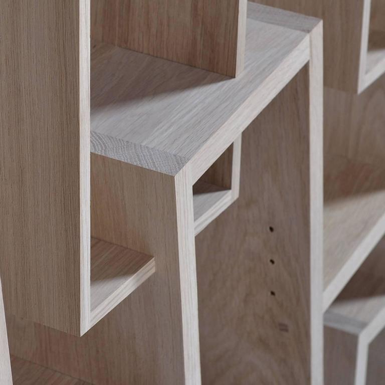 Tilted Shelve in Solid French Oak at 1stDibs