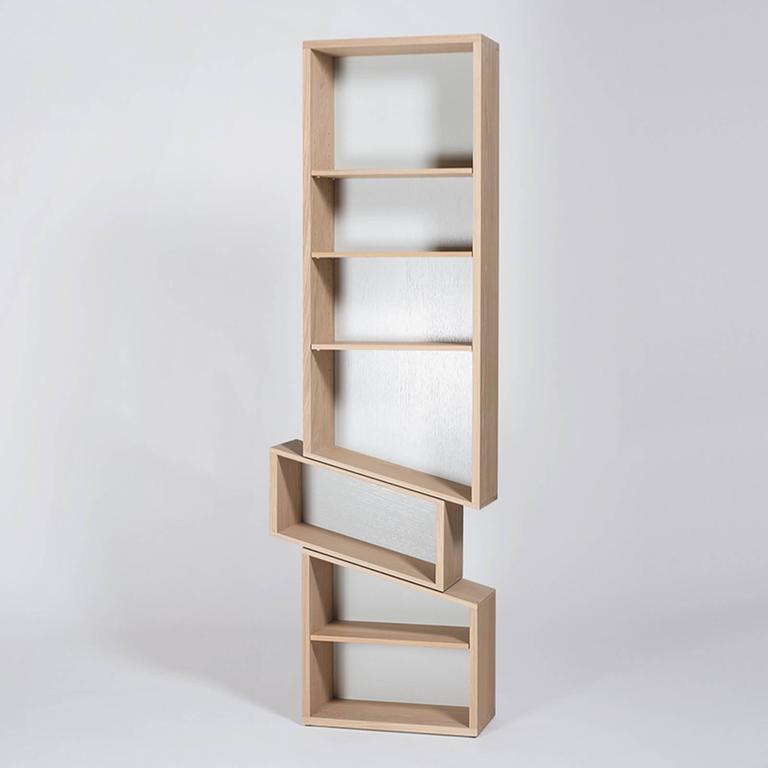 Sliding Shelve in Solid French Raw Oak For Sale at 1stDibs
