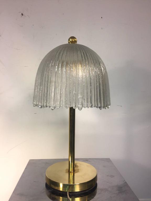 Elegant Pair of French Tulip Shade Table Lamps in the Manner of Rene ...