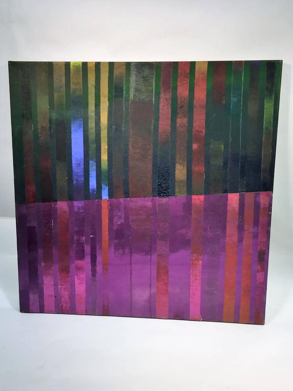 Large Modern Colorful Striped Paintings By Peter Kopf For Sale at 1stDibs