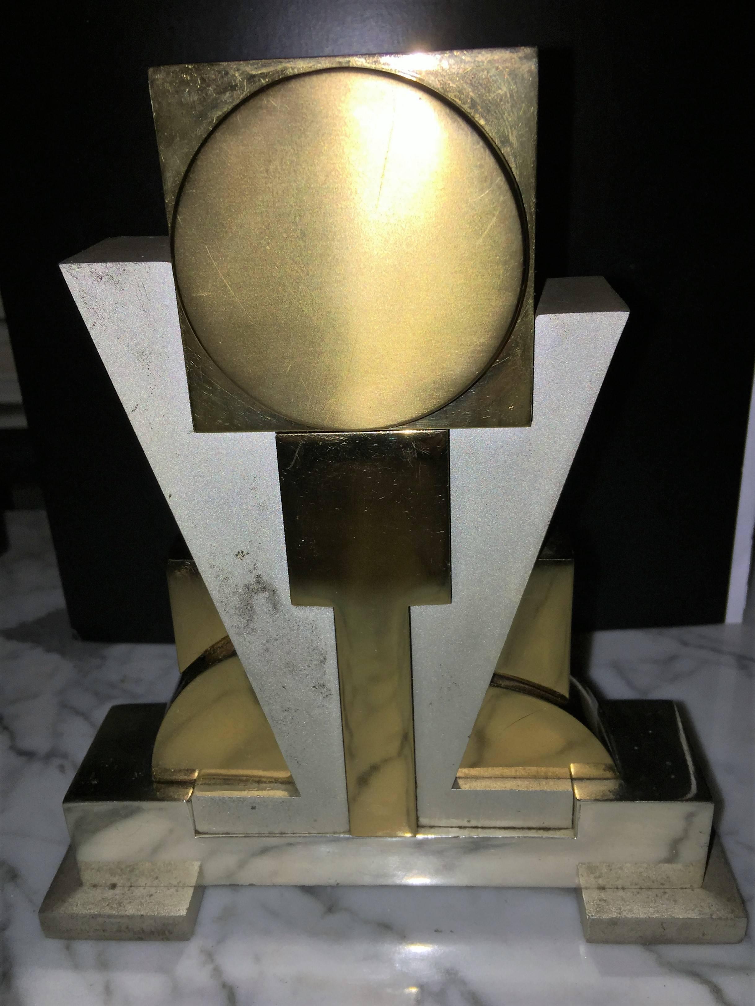 Jean Goulden Modernist Clock at 1stDibs