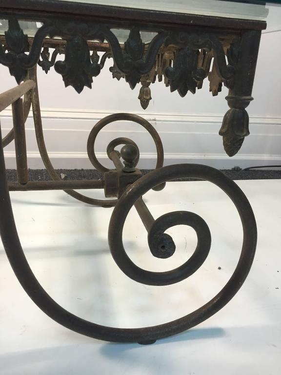 Exceptional 19th Century Wrought Iron French Bakers Table For Sale at ...
