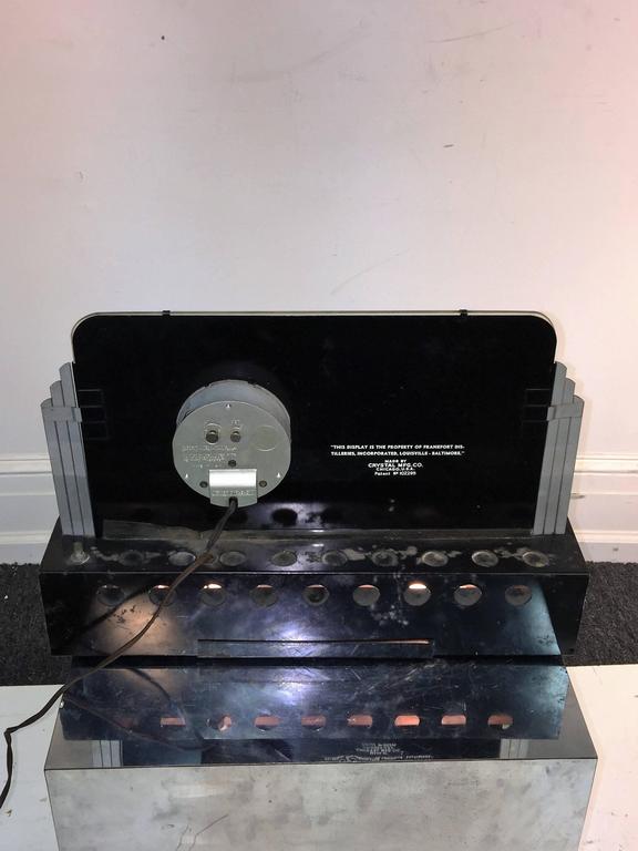 Lovely Illuminated Art Deco Four Roses Advertising Clock For Sale at ...