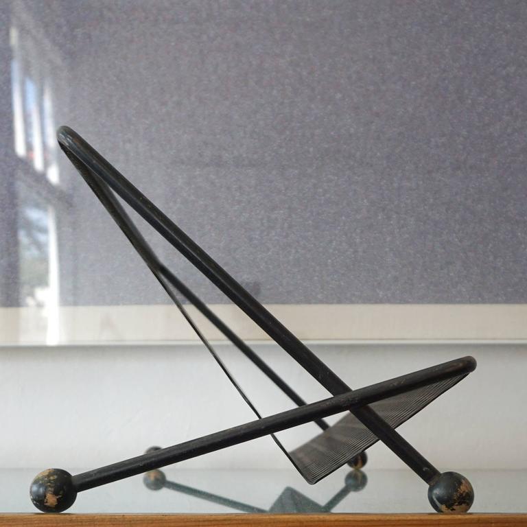 1950s Expanded Metal Book Stand with Ball Feet at 1stDibs