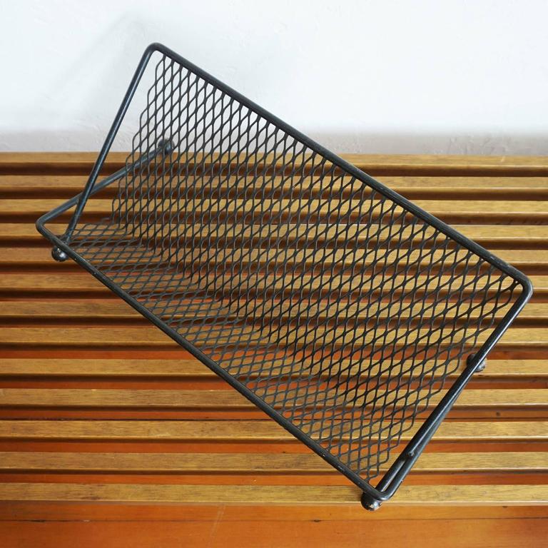 1950s Expanded Metal Book Stand with Ball Feet at 1stDibs