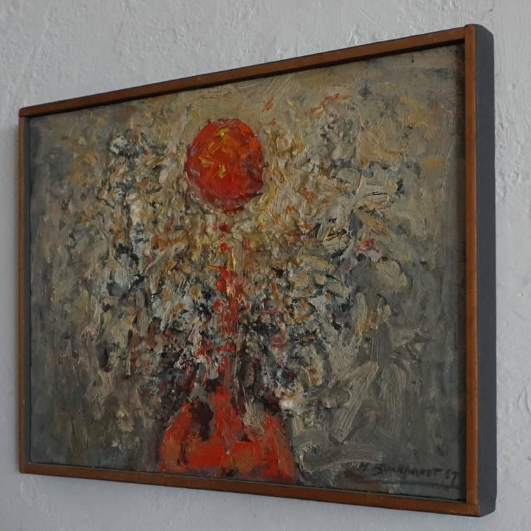 Hans Burkhardt Sunrise 1967 Abstract Expressionist Painting at 1stDibs