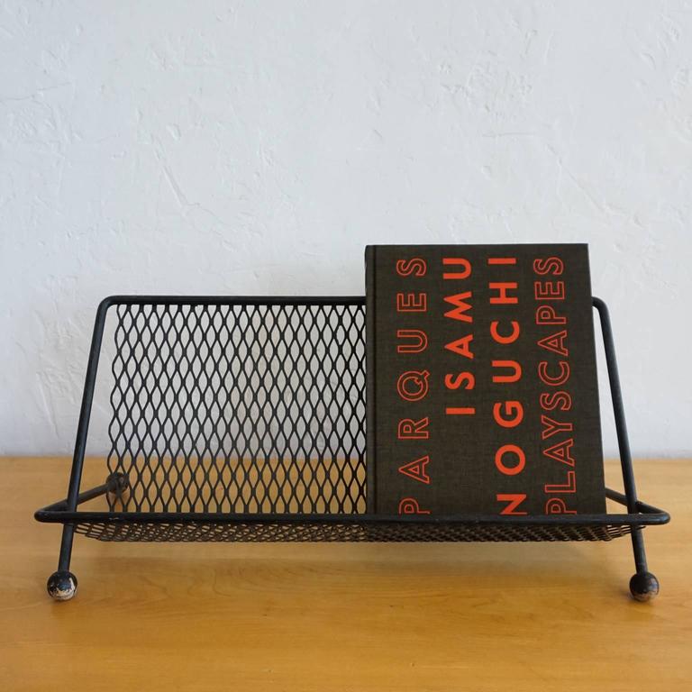1950s Expanded Metal and Iron Book Stand at 1stDibs
