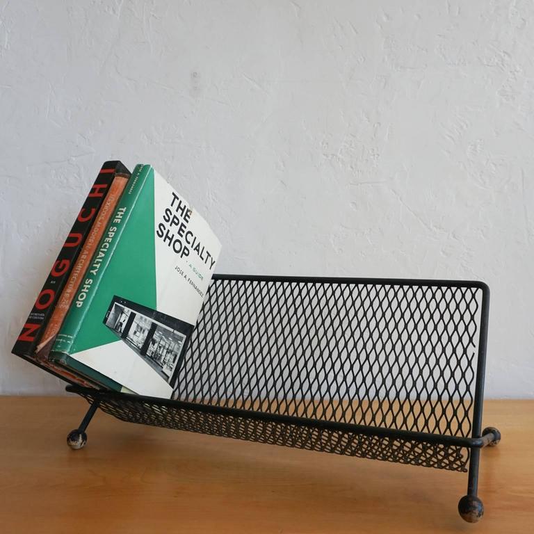 1950s Expanded Metal and Iron Book Stand at 1stDibs