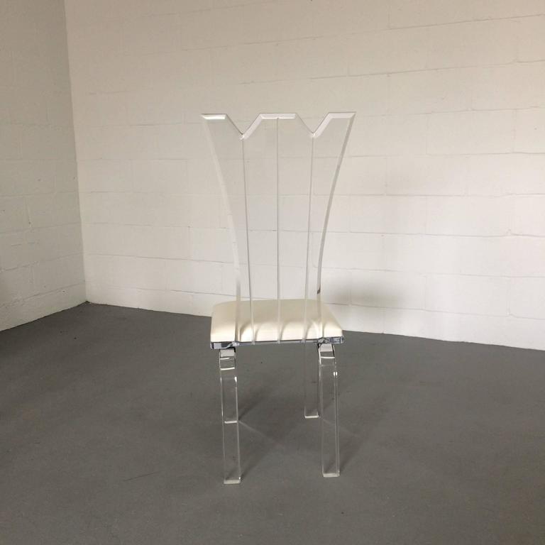 Mid-Century Lucite Chairs Set of Six by FURNISHme Inc. at 1stDibs