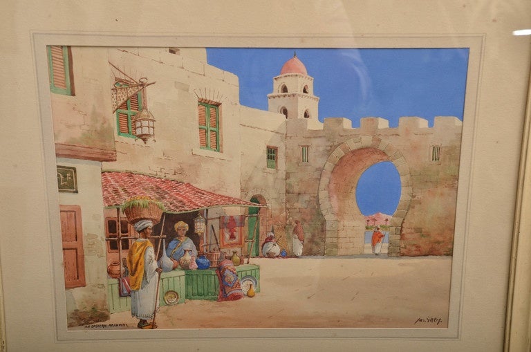 James Greig Watercolor "An Eastern Archway" at 1stDibs