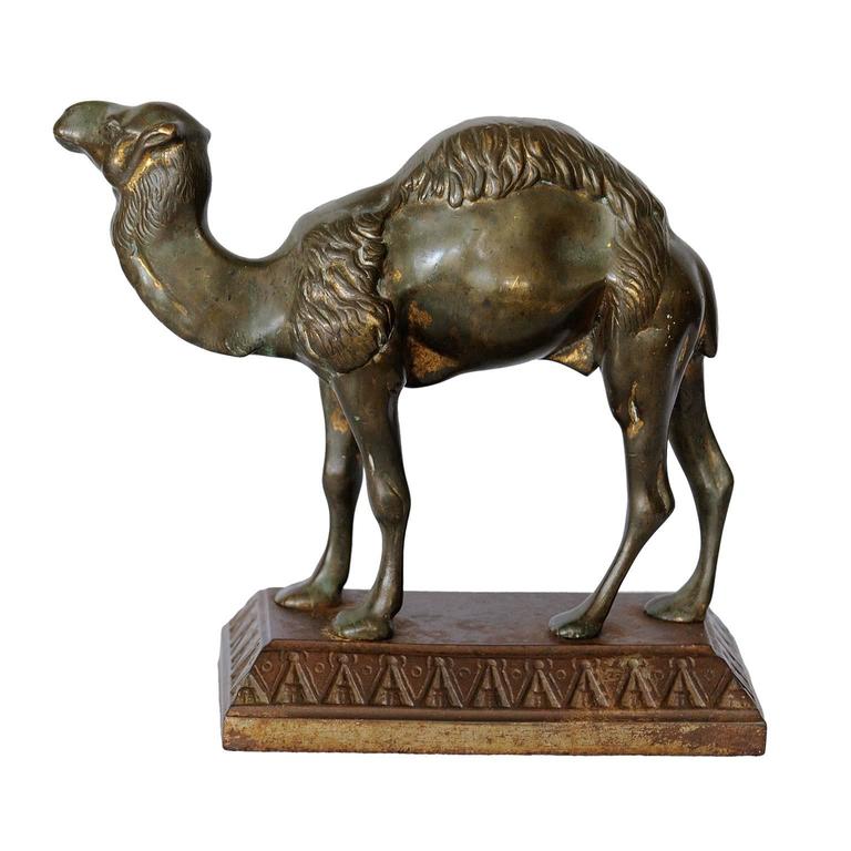 Rare Bronze Camel Standing on a Cast Iron Base, circa 1860 For Sale at ...