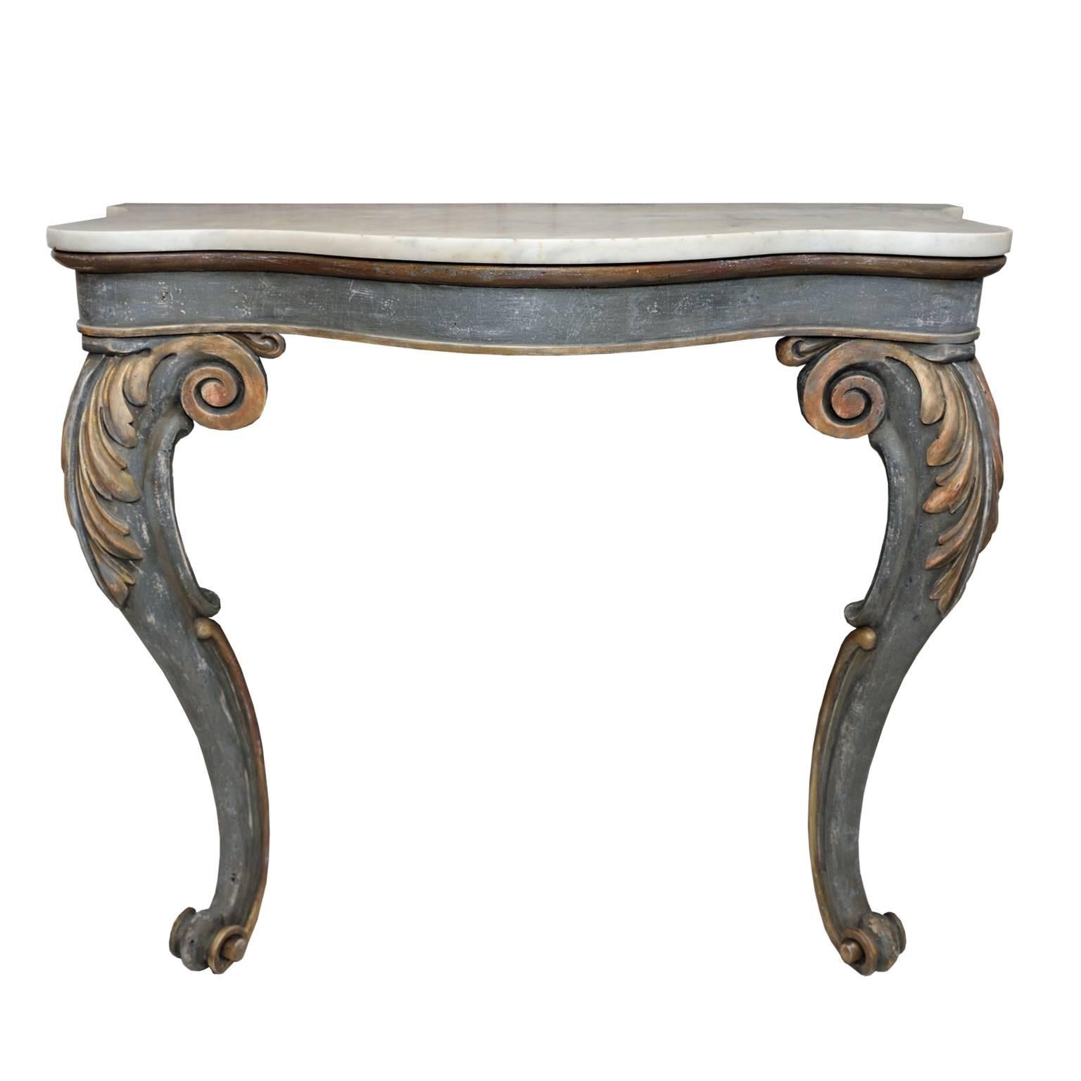 English Early 19th Century, Late Regency Painted Console Table, circa ...