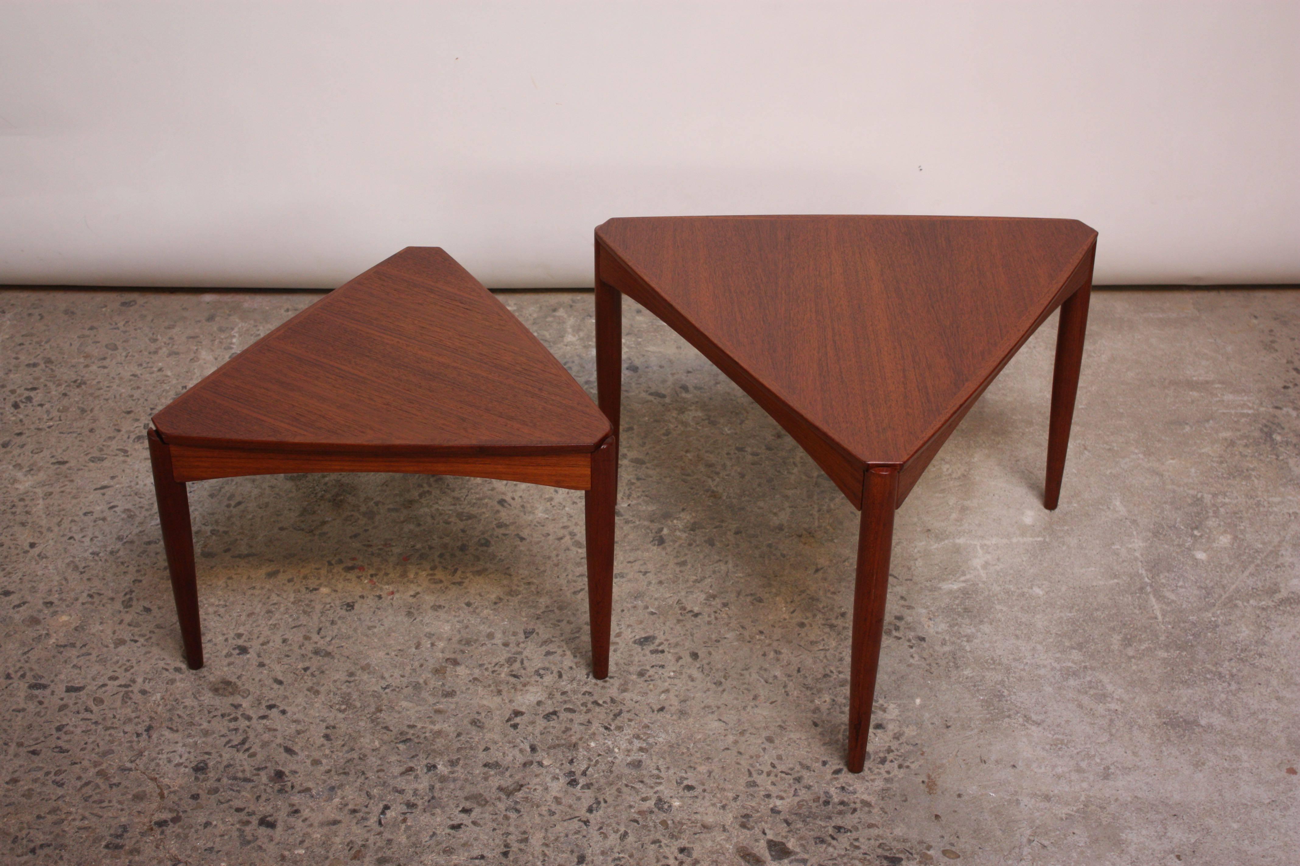 Duo of Teak Triangular Nesting Tables by Dux at 1stDibs | triangle nest ...