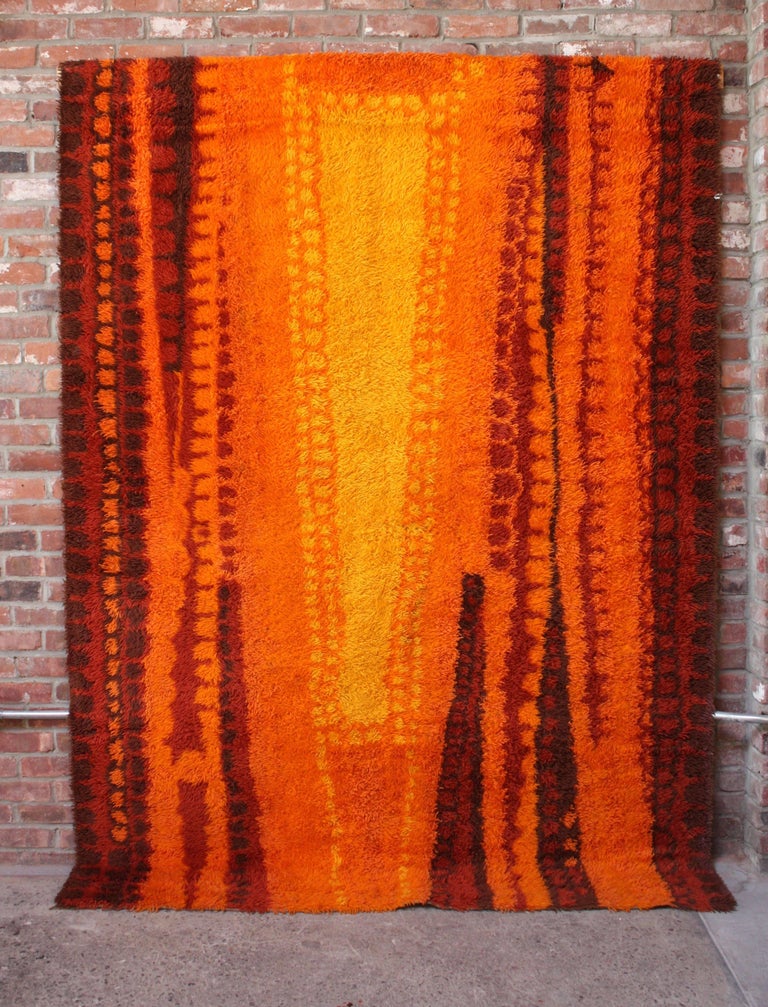 1960s Scandinavian Rya Rug For Sale at 1stdibs