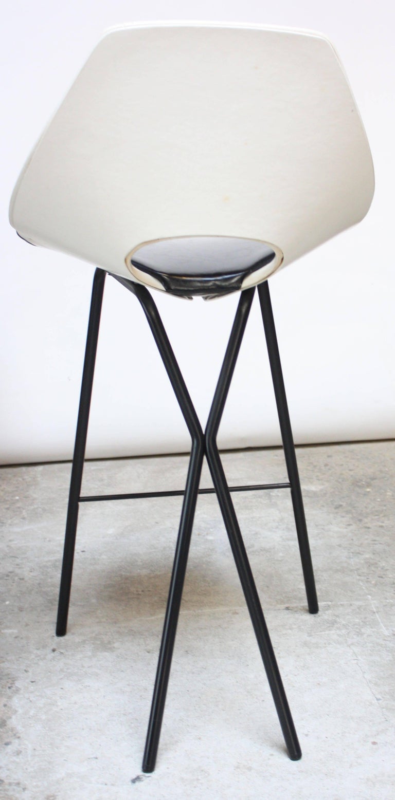 Set of Three Mid-Century Modern Stools Designed by John Yellen at 1stDibs
