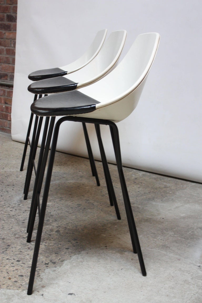 Set of Three Mid-Century Modern Stools Designed by John Yellen at 1stDibs