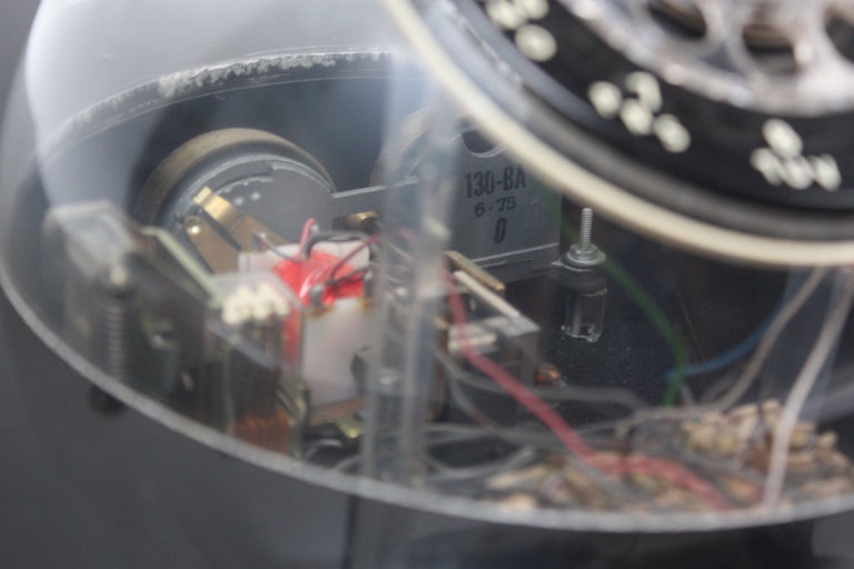 Space Age Acrylic and Chrome 'Teledome' Rotary Telephone For Sale at ...