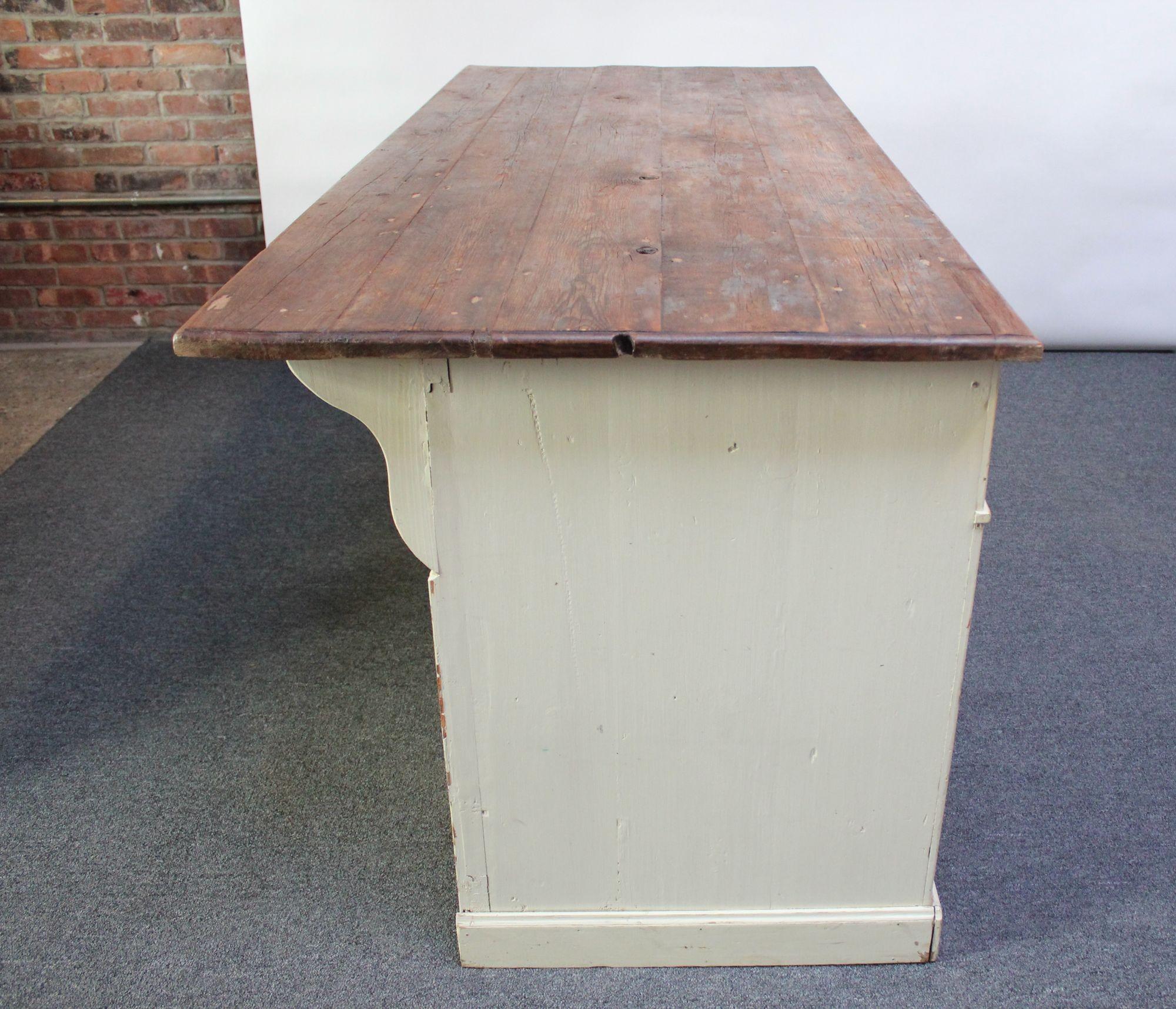 Antique French Boutique Counter in Stained and Painted Pine at 1stDibs ...