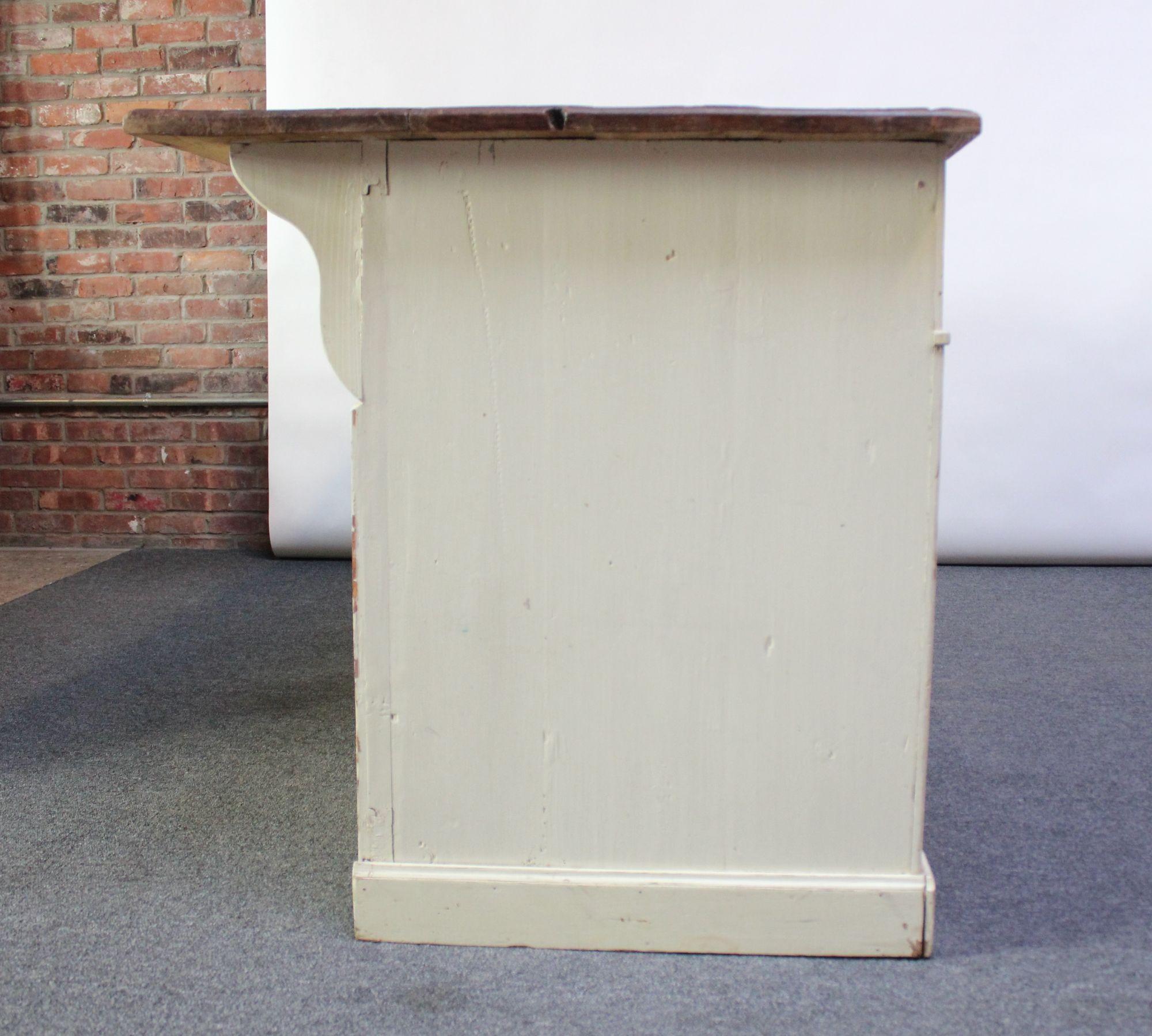 Antique French Boutique Counter in Stained and Painted Pine at 1stDibs ...