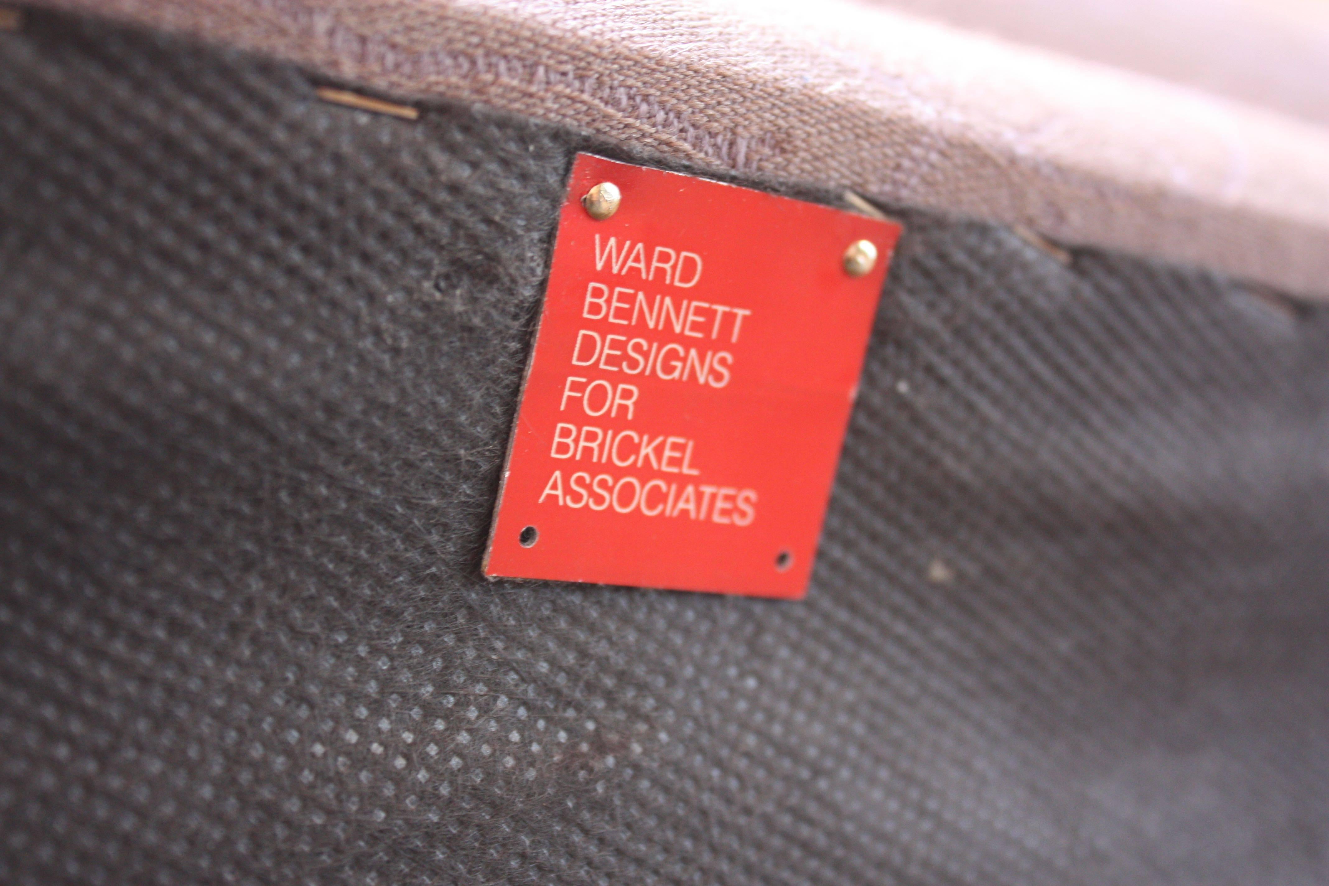 Ward Bennett for Brickel Tuxedo Sofa in Jack Lenor Larsen Upholstery at ...