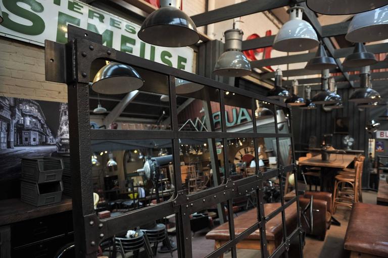 1900s Industrial Big French Riveted Window Factory Mirror at 1stDibs ...