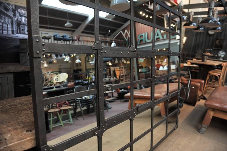 1900s Industrial Big French Riveted Window Factory Mirror at 1stDibs ...
