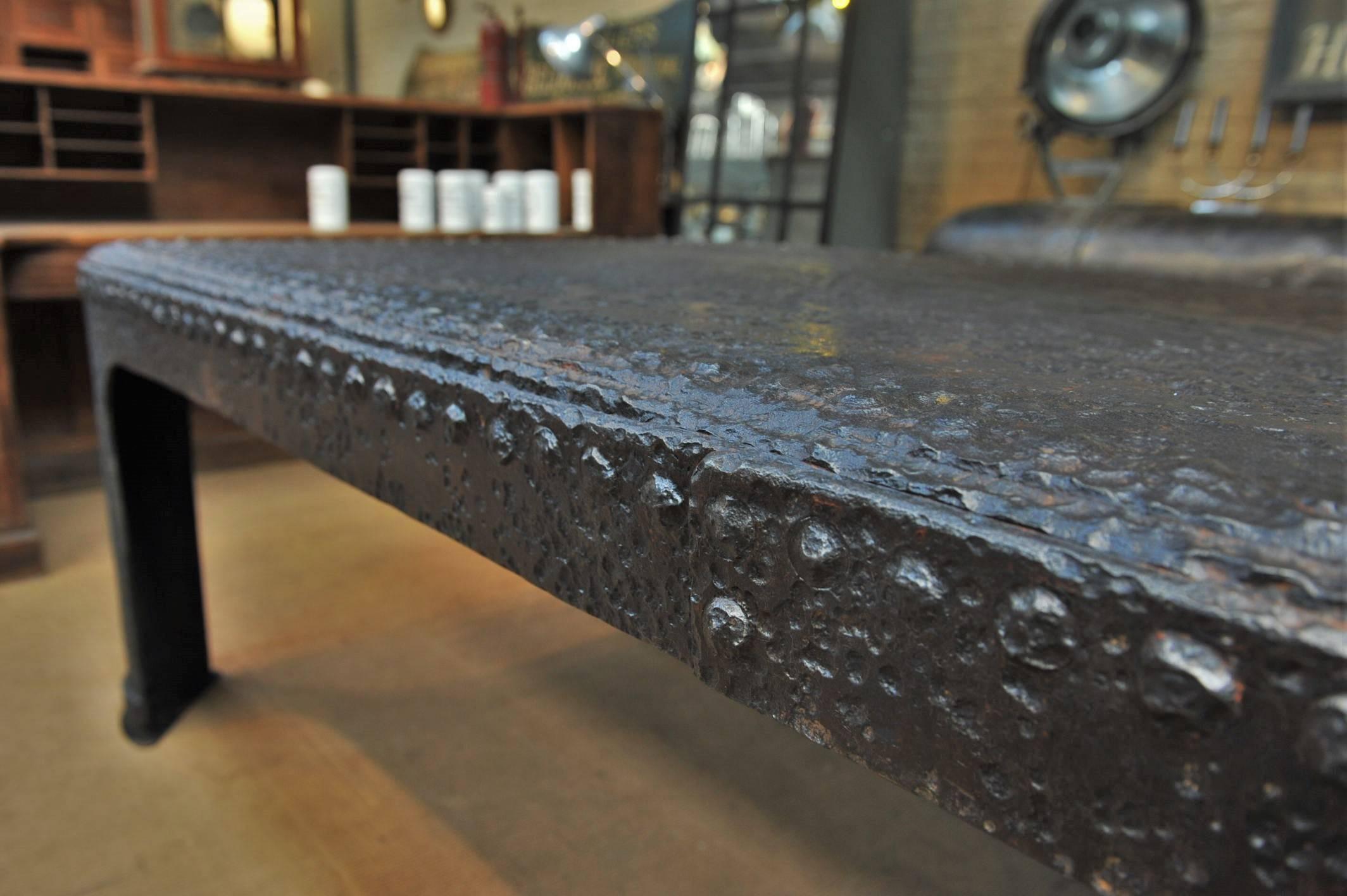 Industrial Riveted Iron Dining or Centre Table, circa 1880 at 1stDibs