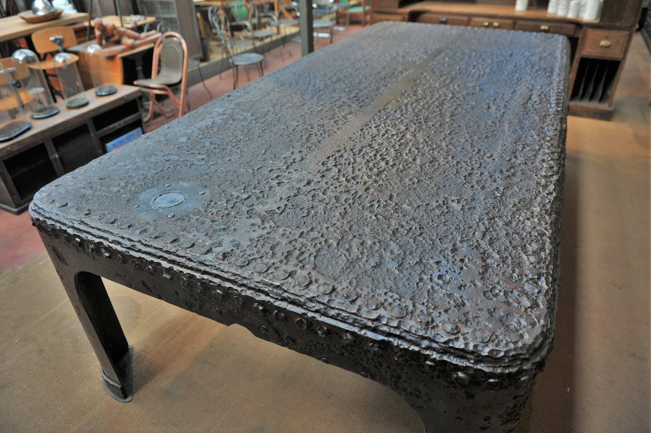 Industrial Riveted Iron Dining or Centre Table, circa 1880 at 1stDibs