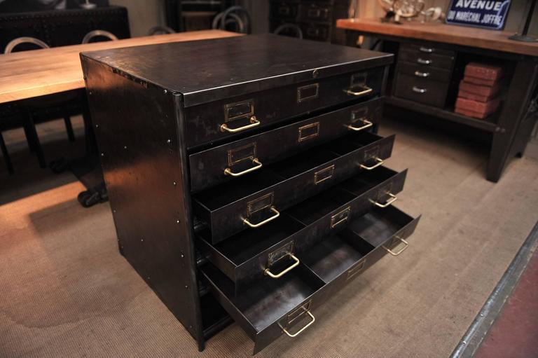 Industrial Roneo French Factory Drawer Cabinet, 1940s at 1stDibs ...