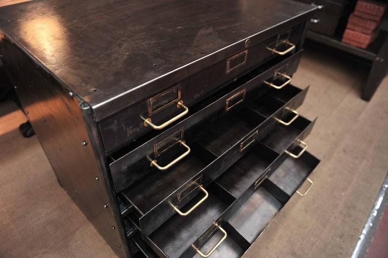 Industrial Roneo French Factory Drawer Cabinet, 1940s at 1stDibs ...