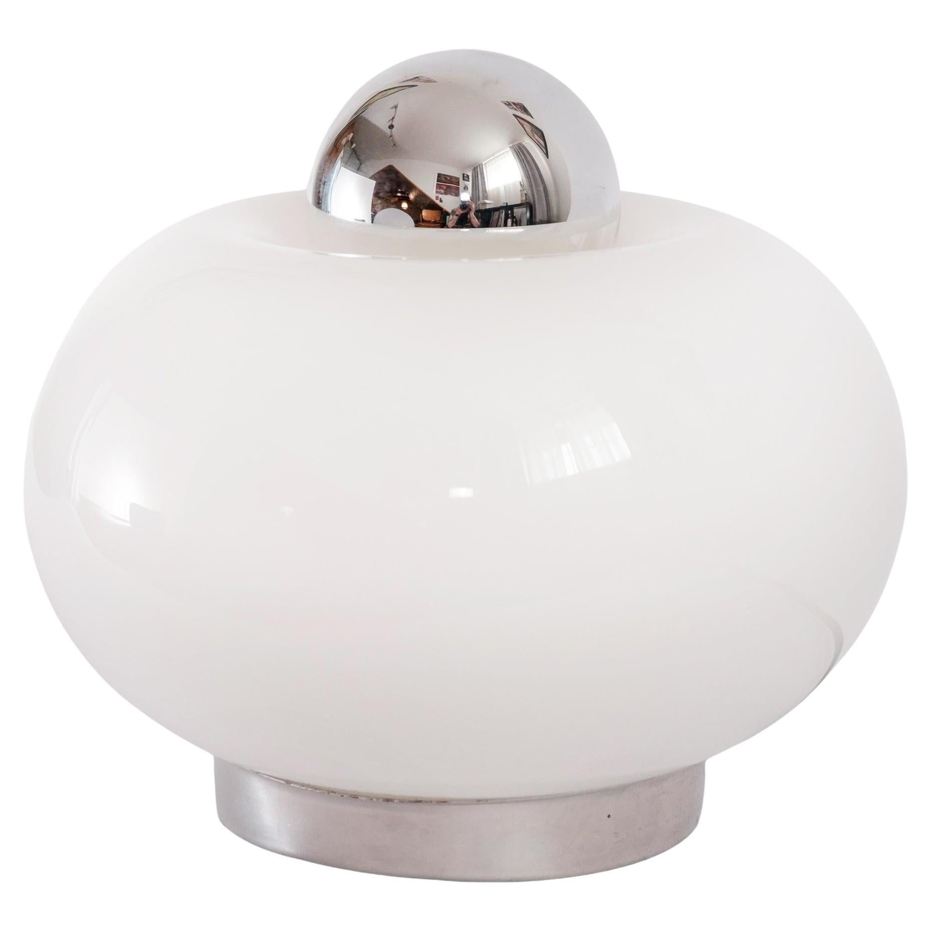 Table Lamp in Gilt Metal, in the Style of Jean Royère at 1stDibs