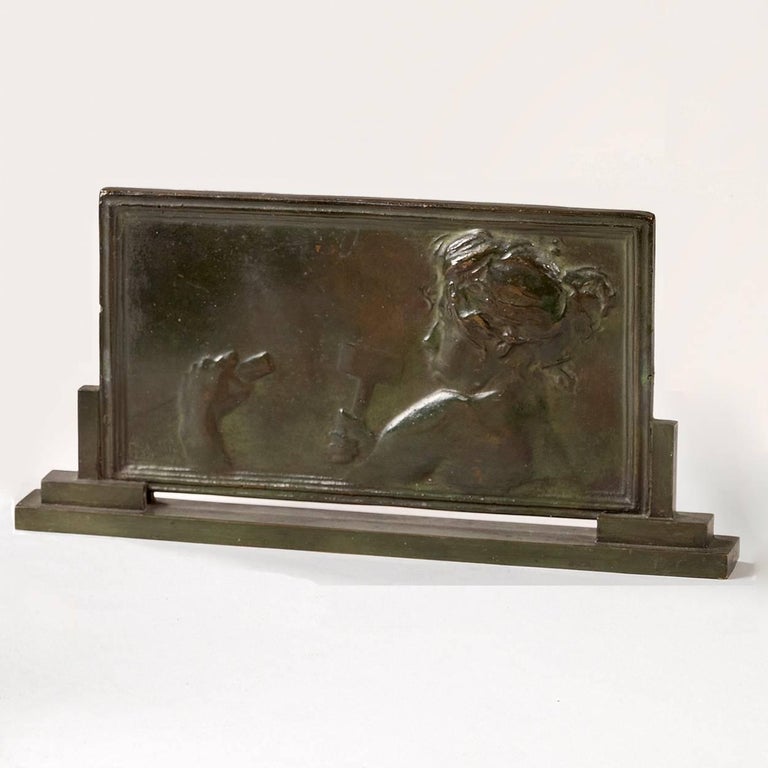Alexandre Charpentier, "Le Chant" La Sculpture", Two Art Nouveau Bronze ...