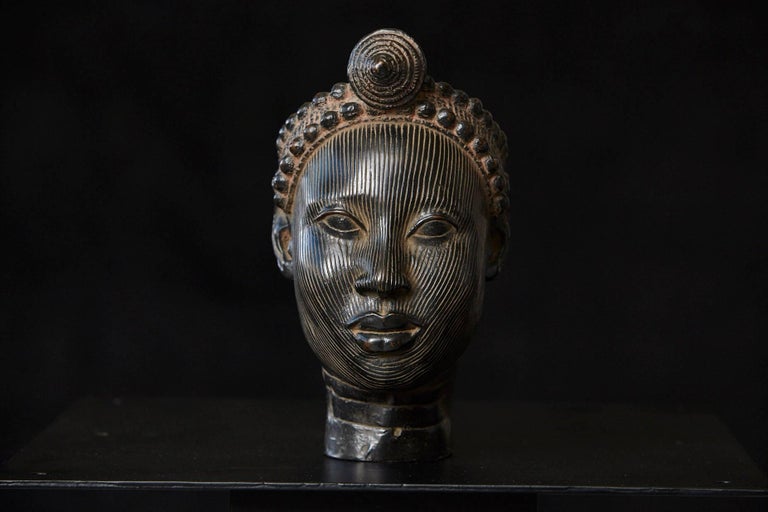 Ceramic Replica of a Head with Crown, Ancient Kingdom of Ife, Nigeria ...