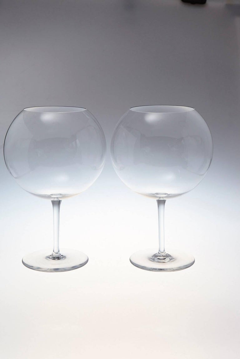 Pair Of Baccarat Crystal Dégustation Romanée Conti Tasting Wine