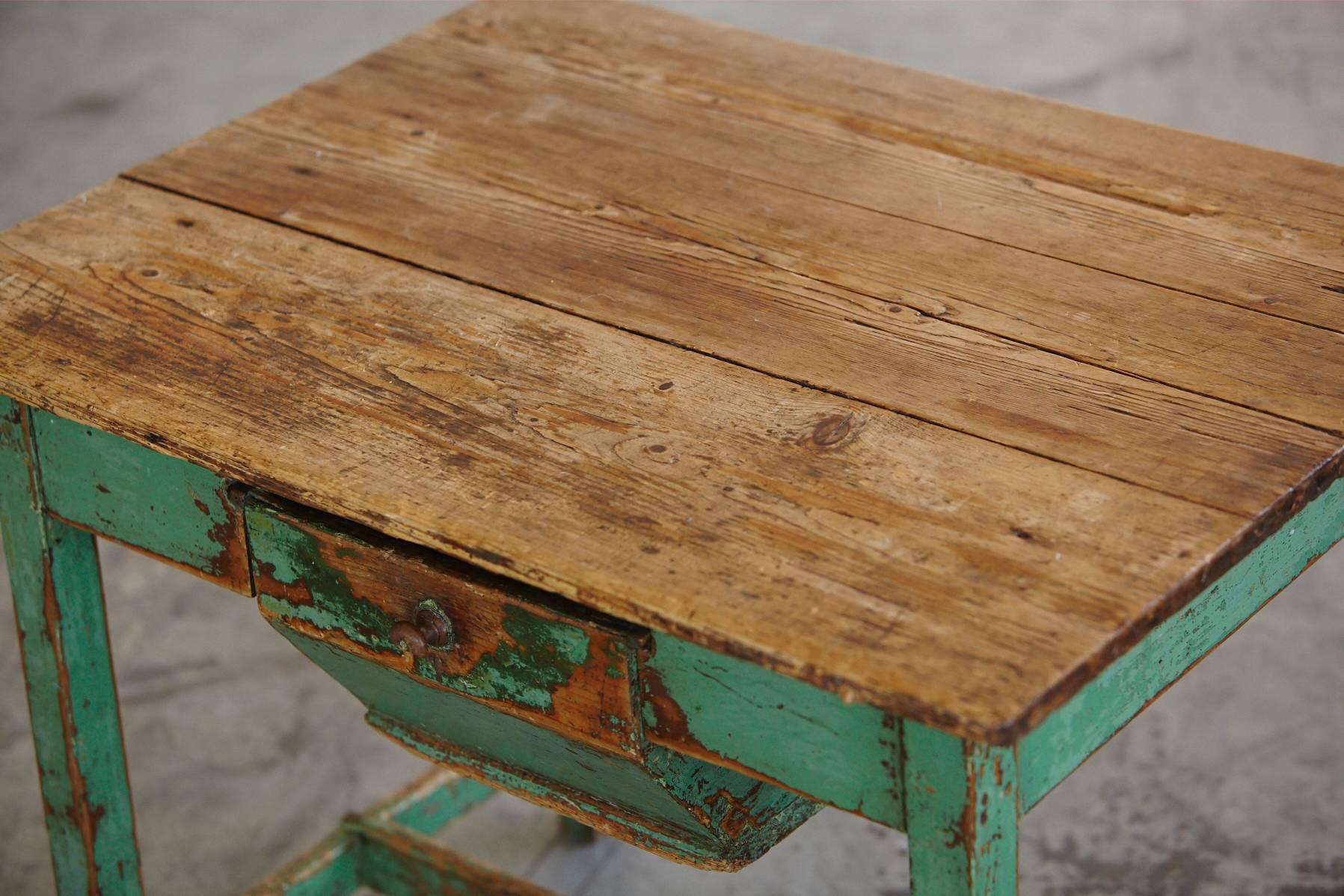 19th Century Primitive Dough Farm Table with Large Drawer at 1stDibs ...