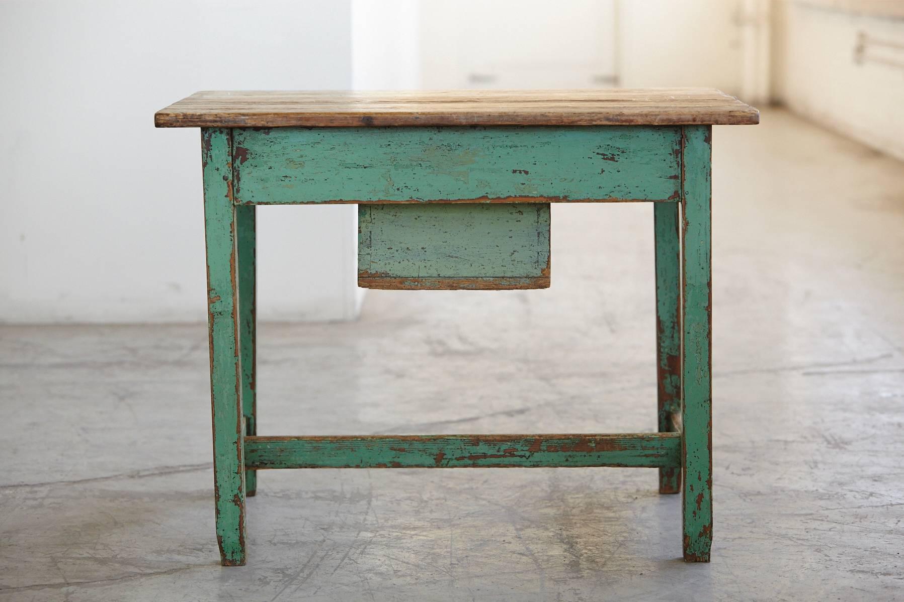 19th Century Primitive Dough Farm Table with Large Drawer at 1stDibs ...