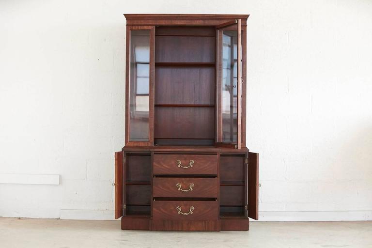 Walnut Hutch or China Cabinet at 1stDibs